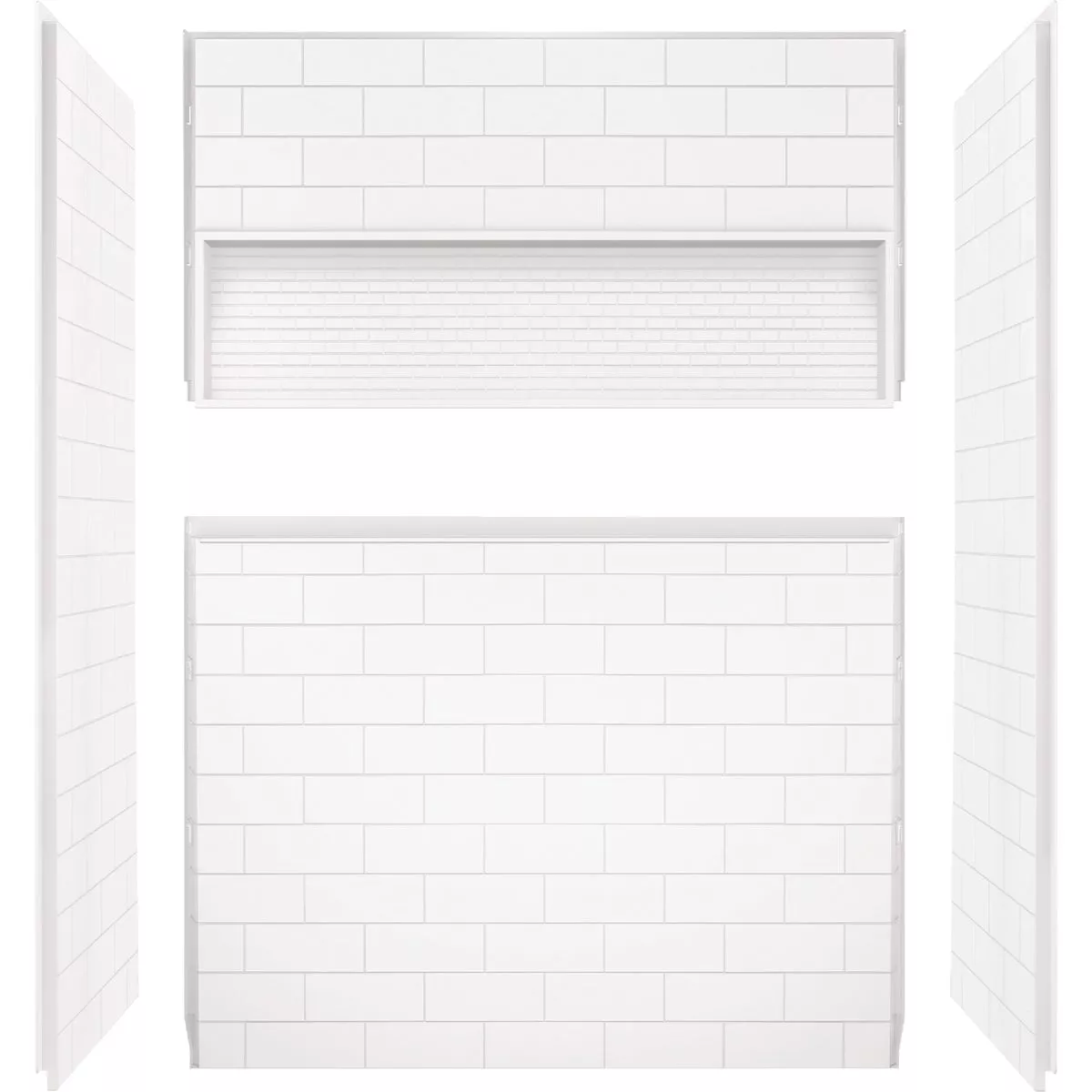 Bootz NexTile 6030 60 In. x 74 In. x 30 In. Direct-to-Stud Shower Wall ...