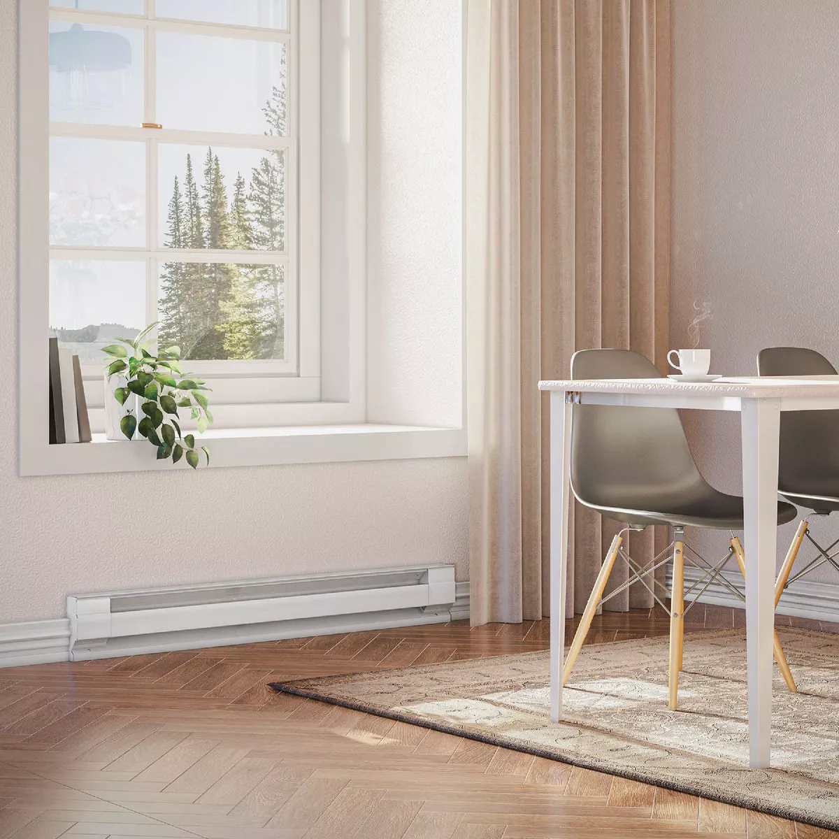 Cadet F Series 5 Ft. 1250W 240V Electric Baseboard Heater, White | Do ...