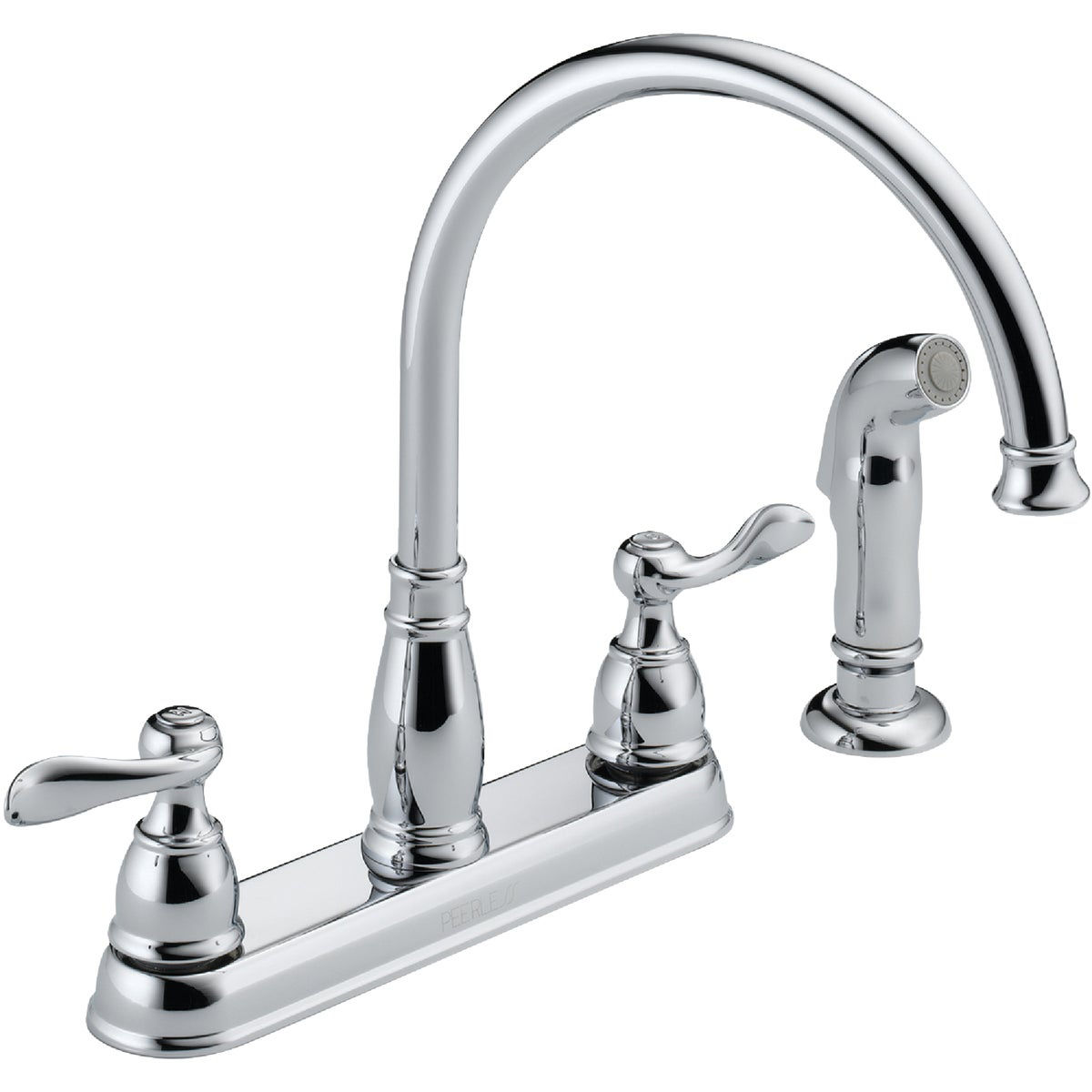 Delta Windemere 2-Handle Lever Kitchen Faucet with Side Spray, Chrome ...