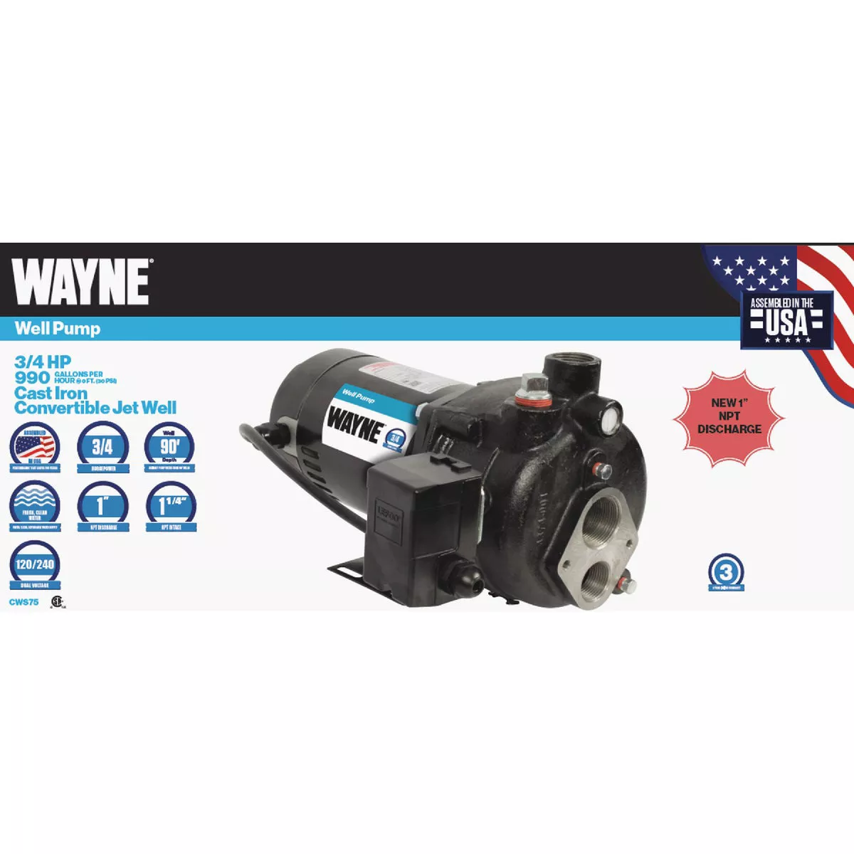 Wayne 3/4 HP Convertible Jet Well Pump | True Value Hardware
