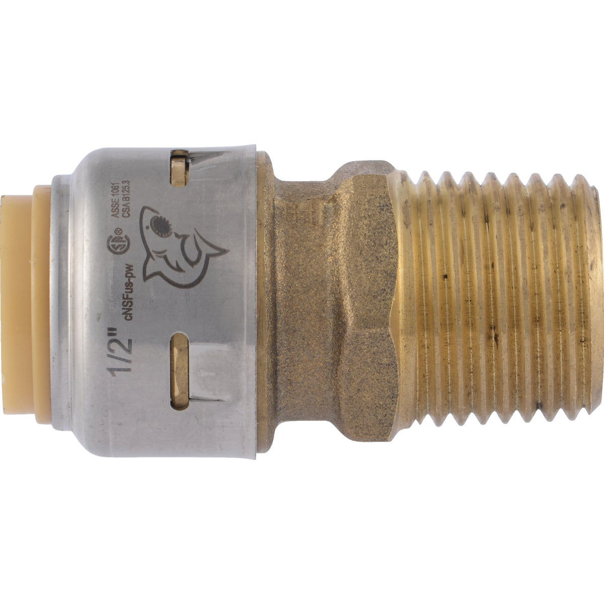 SharkBite 1/2 In. x 1/2 In. MNPT Straight Brass Push-to-Connect Male ...