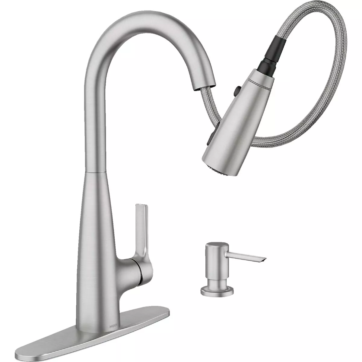 Moen Haelyn 2-Handle Pull-Down Kitchen Faucet with ColorCue, Spot ...