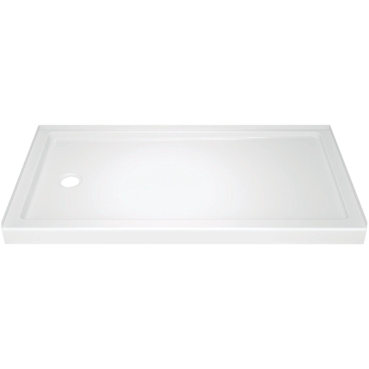 Delta Classic 400 60 In. L x 32 In. D Left Drain Shower Floor & Base in ...