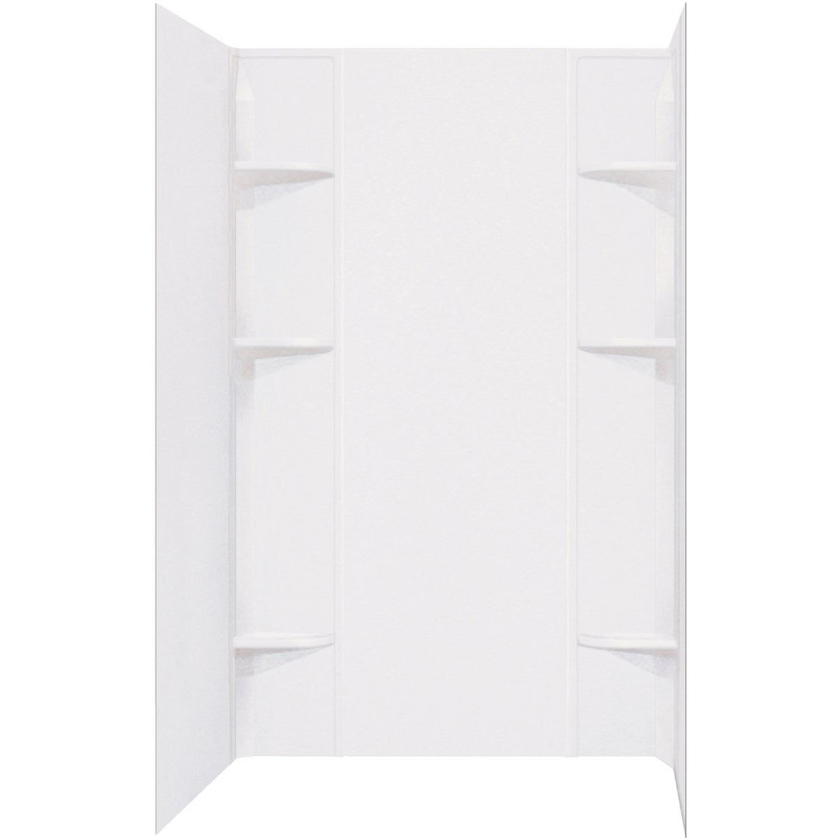 Mustee Durawall 60 In. x 71.5 In. x 40 In. Glue Up Alcove Shower Wall ...