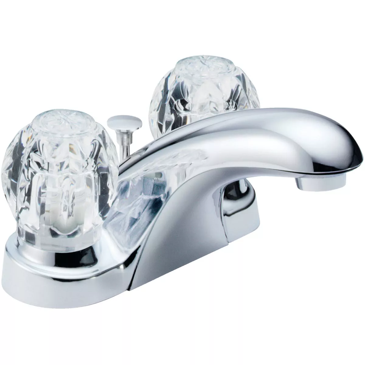 Delta Foundations Chrome 2 Handle Knob 4 In Centerset Bathroom Faucet