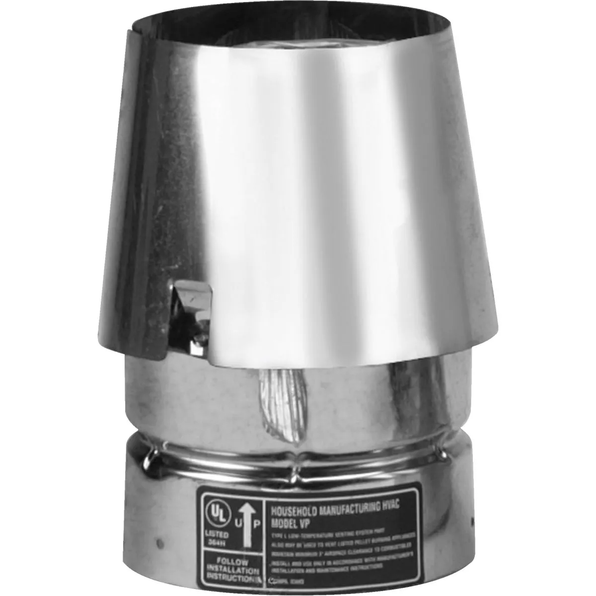 SELKIRK VP Pellet Pipe 3 In. x 5-3/4 In. Galvanized Stove Pipe Cap ...