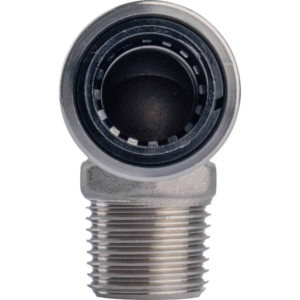 QuickFitting 1/2 In. Push-to-Connect x 1/2 In. MNPT Stainless Steel 90 ...