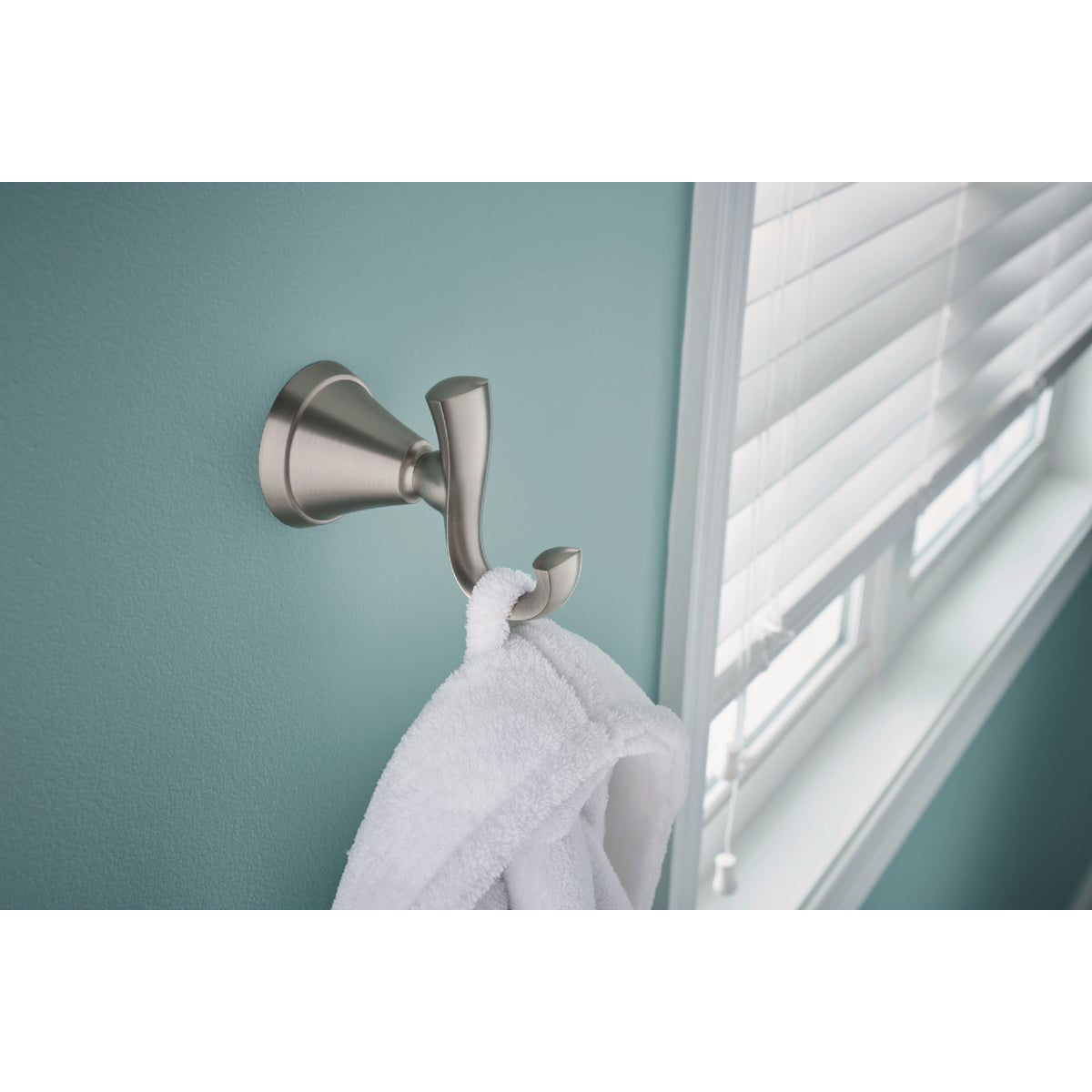 Moen Tiffin Single Robe Hook, Brushed Nickel | Do it Best