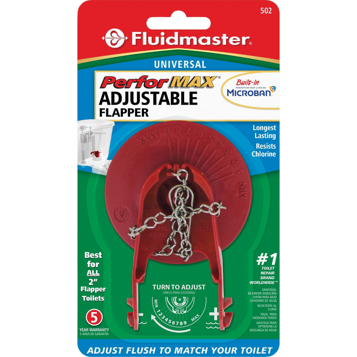 Fluidmaster PerforMAX 2 In. Rubber Universal Water-Saving Flapper | Do ...