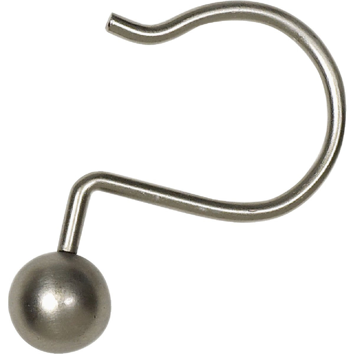 Zenna Home Brushed Nicklel Aluminum Shower Shower Curtian Ball Hook (12 ...