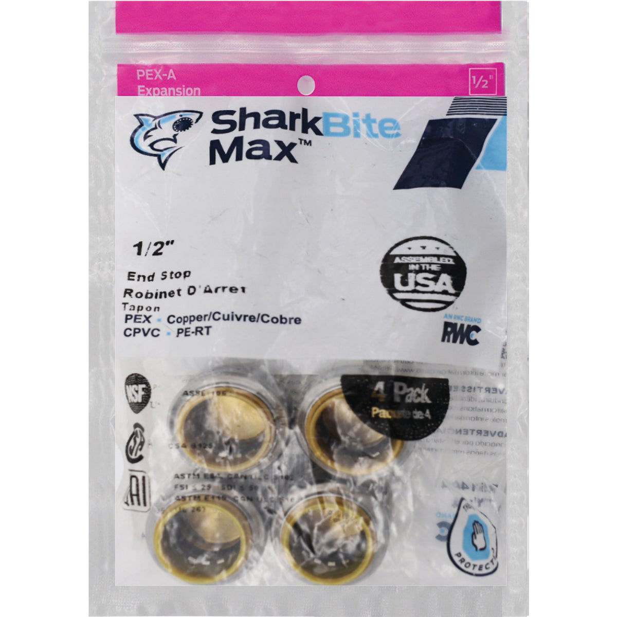 SharkBite 1/2 In. Push-to-Connect Brass End Push Cap (4-Pack) | Do it Best