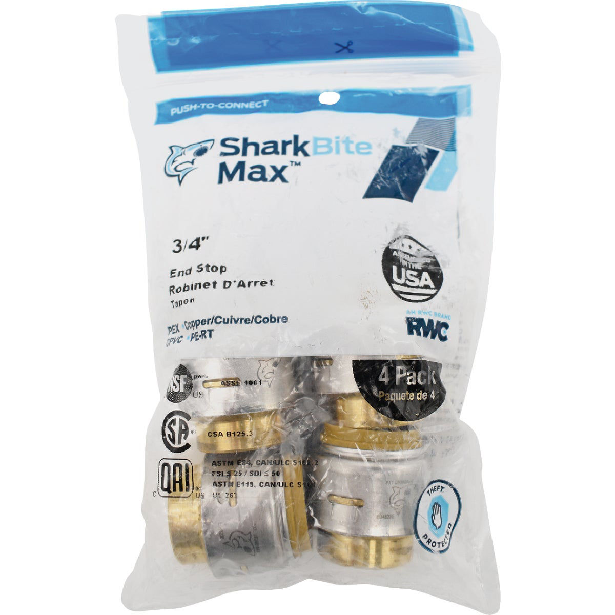 SharkBite 3/4 In. Push-to-Connect Brass End Push Cap (4-Pack) | Do it Best