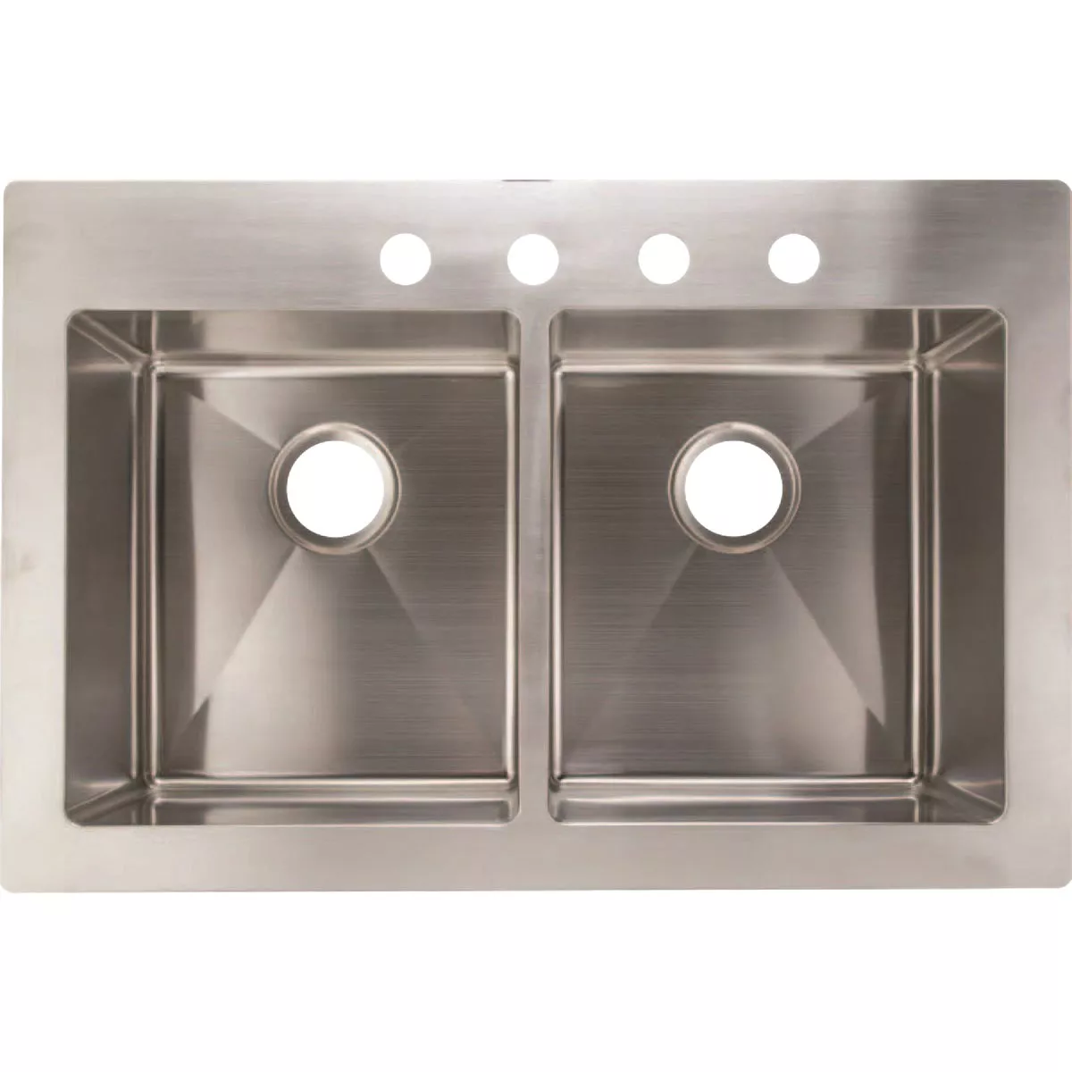 Compass Manufacturing 33 In. x 22 In. x 9 In. 50/50 Double Bowl Dual ...
