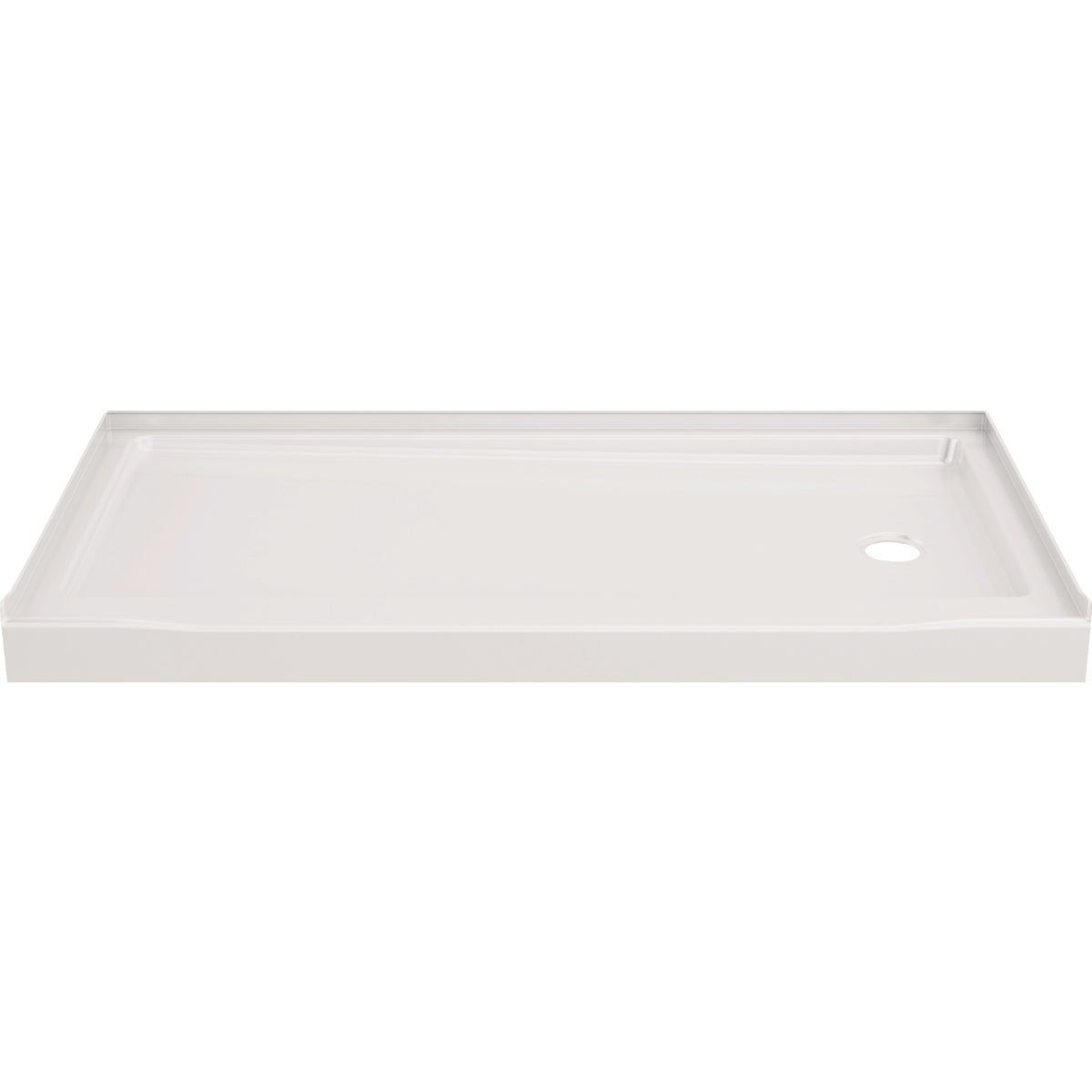 Delta Classic 500 60 In. x 32 In. Right Drain Shower Pan, White | Do it ...