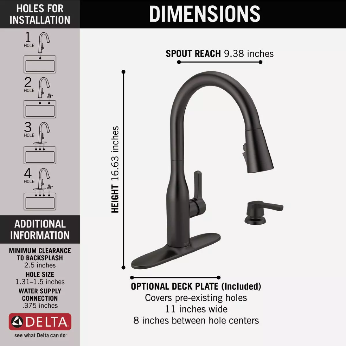 Delta Marca 1-Handle Pull-Down Kitchen Faucet with Soap Dispenser ...
