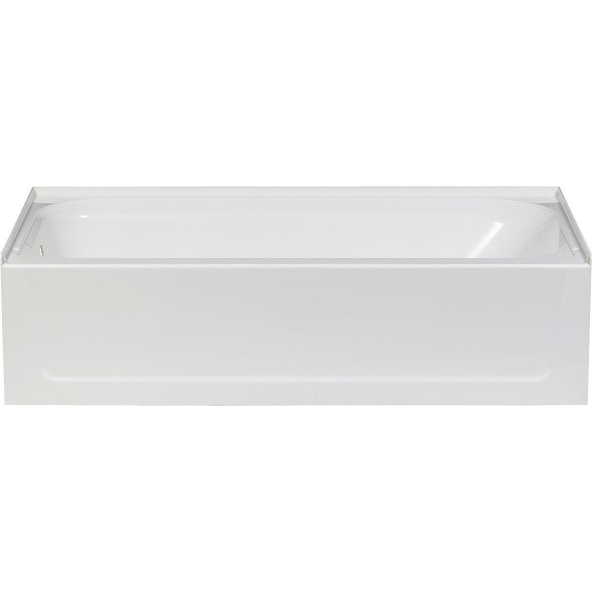 Mustee Topaz 60 In. L x 30 In. W x 16-1/2 In. D Left Drain Bathtub in ...