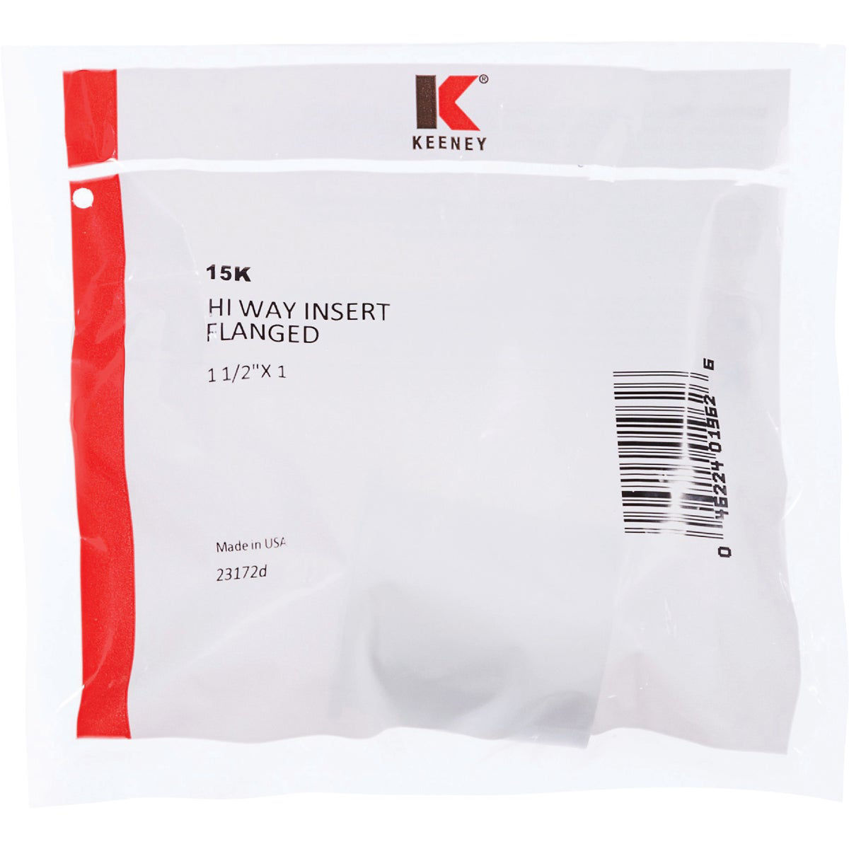 Keeney 1-1/2 In. x 1 In. White Plastic Hi-Way Insert Flanged Sink ...