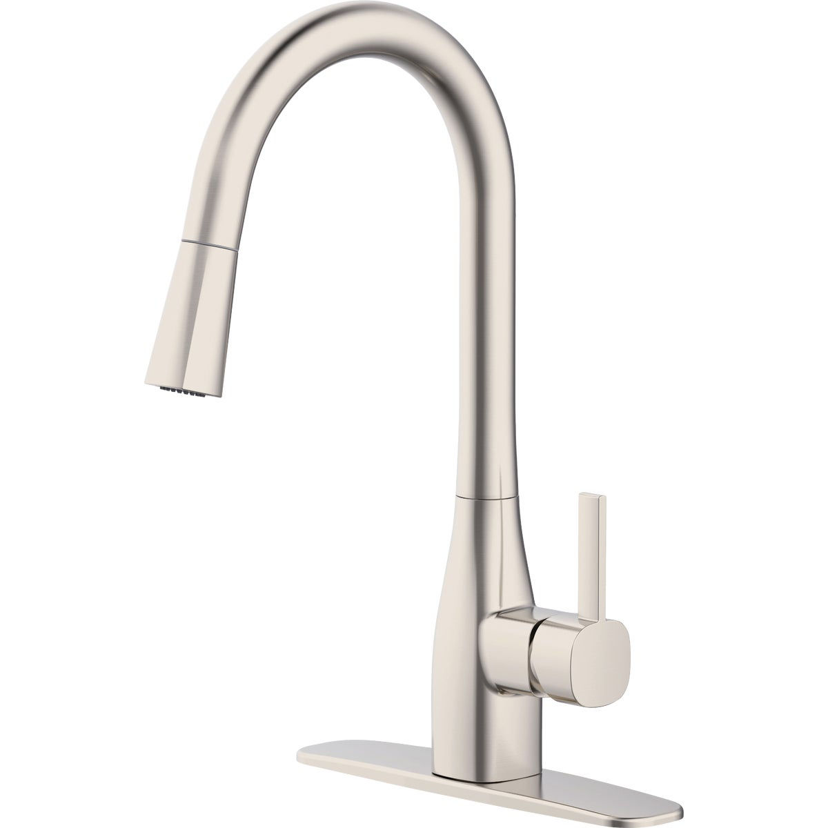 Home Impressions 1-Handle Pull-Down Kitchen Faucet, Brushed Nickel | Do ...