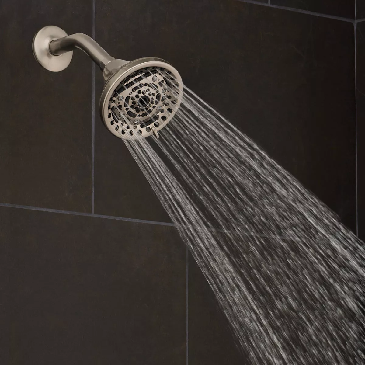 Oxygenics PowerMax 9-Spray 1.8 GPM Fixed Shower Head, Brushed Nickel ...