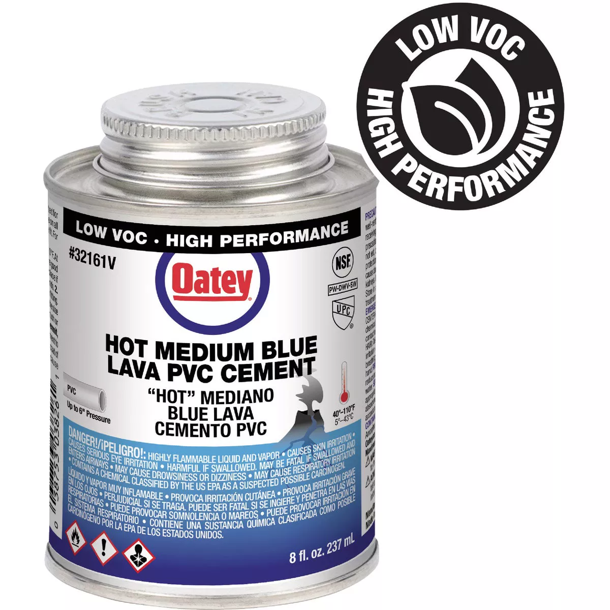 Oatey 8 Oz. Low Voc Medium Bodied Blue Lava PVC Cement | Do it Best