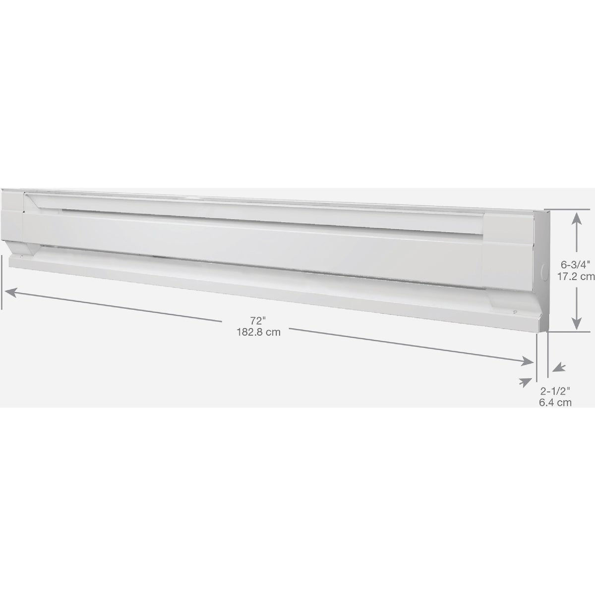 Cadet F Series 6 Ft. 1500W 120V Electric Baseboard Heater, White | Do ...