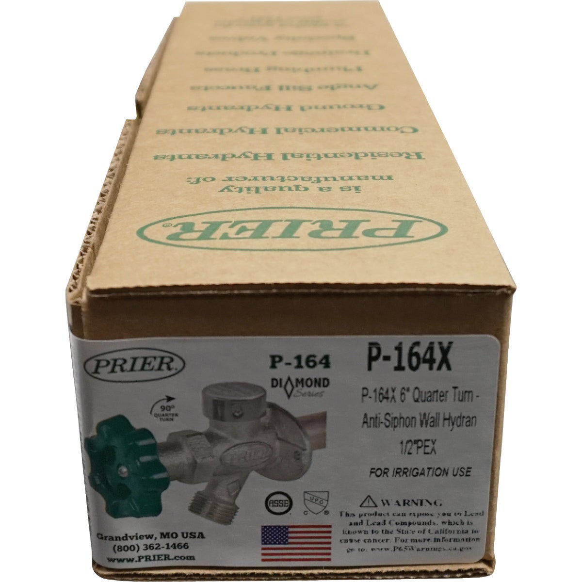 Prier 1/2 In. x 12 In. Crimp Pex Quarter-Turn Anti-Siphon Freezeless ...