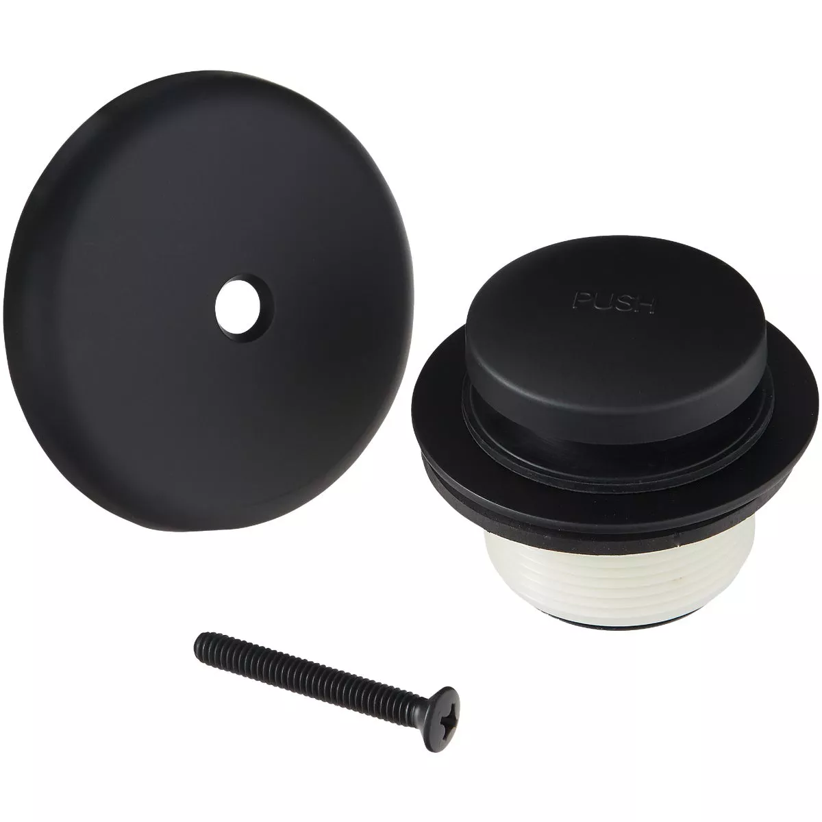 Do it Best Matte Black Tip Toe Bath Drain Trim Kit | Do it Best