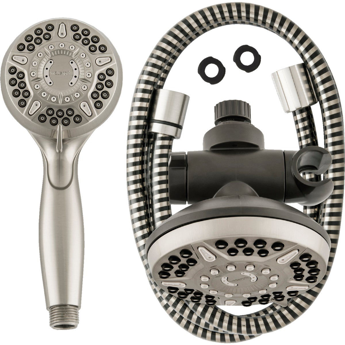 Waterpik PowerPulse Massage Dual Shower System 6+6-Spray 1.8 GPM Combo ...