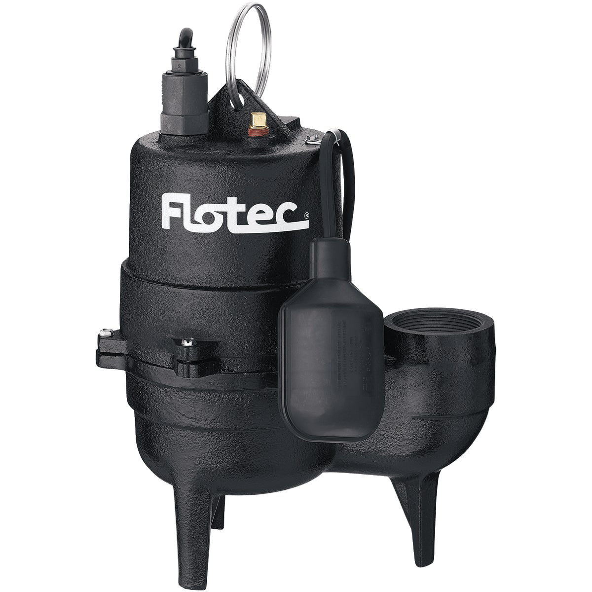 Flotec 1/2 H.P. Cast Iron Sewage Ejector Pump with Tethered Switch | Do ...
