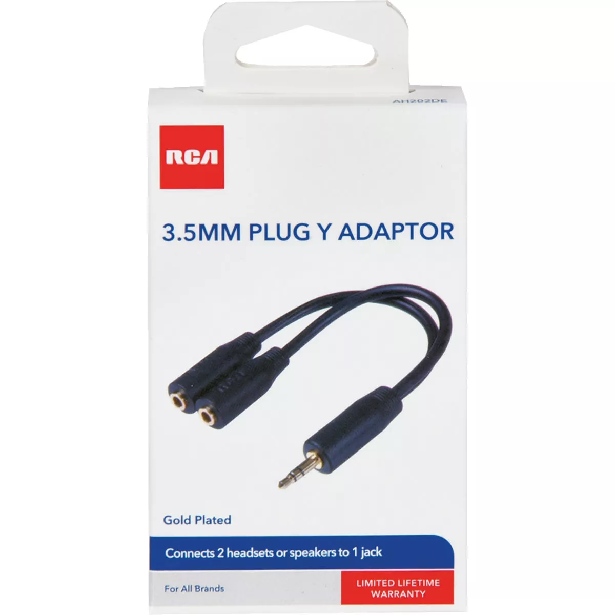RCA 3 In. Single 3.5 mm Male Double 3.5 mm Female Y-Adapter | True ...