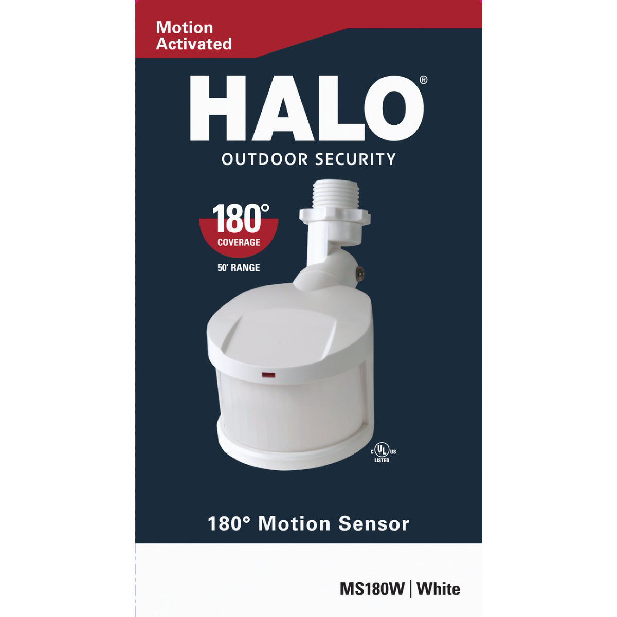 Halo 180 Deg. 70 Ft. Range White Incandescent Lamp Motion Sensor | Do ...