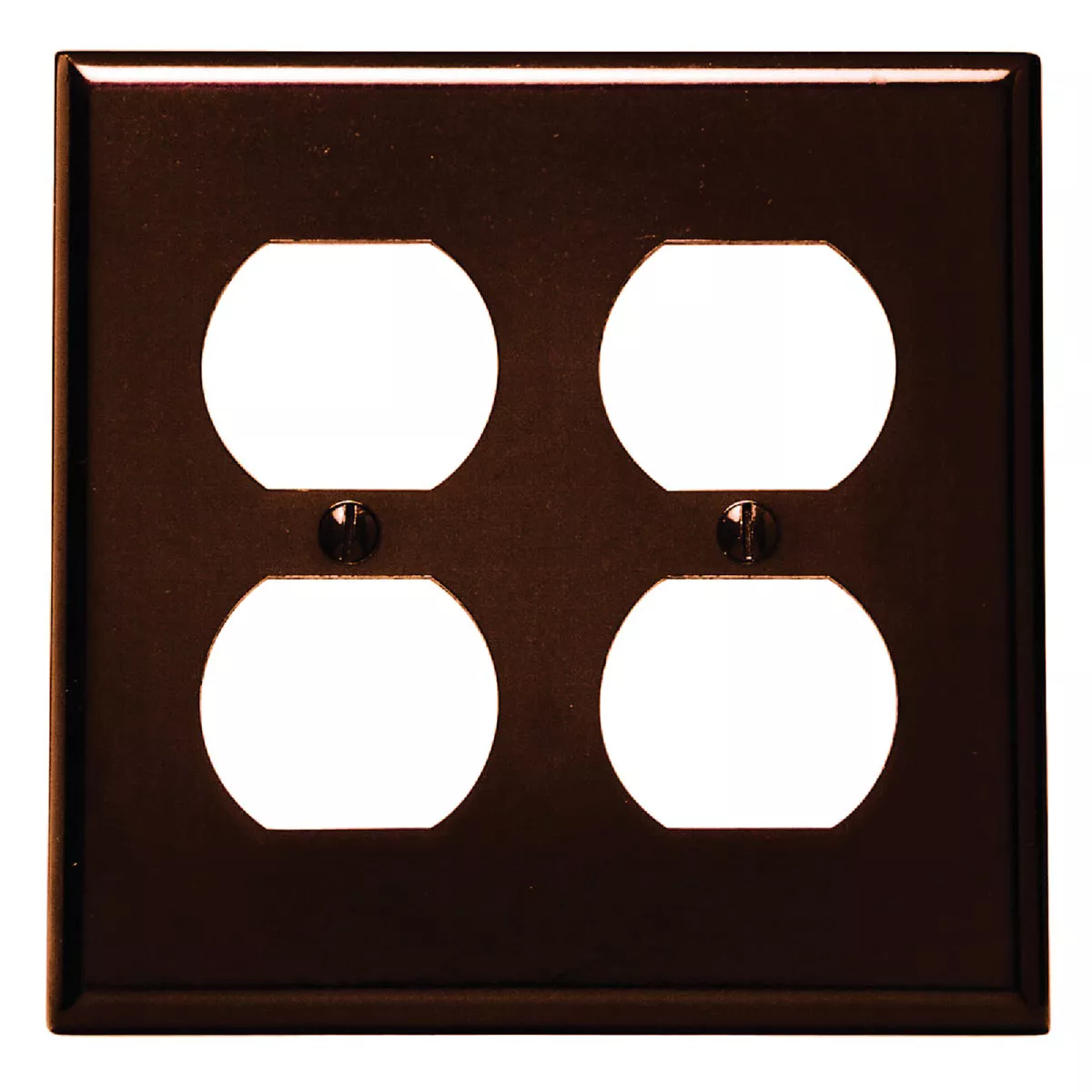 Leviton 2-Gang Smooth Plastic Outlet Wall Plate, Brown | Do it Best