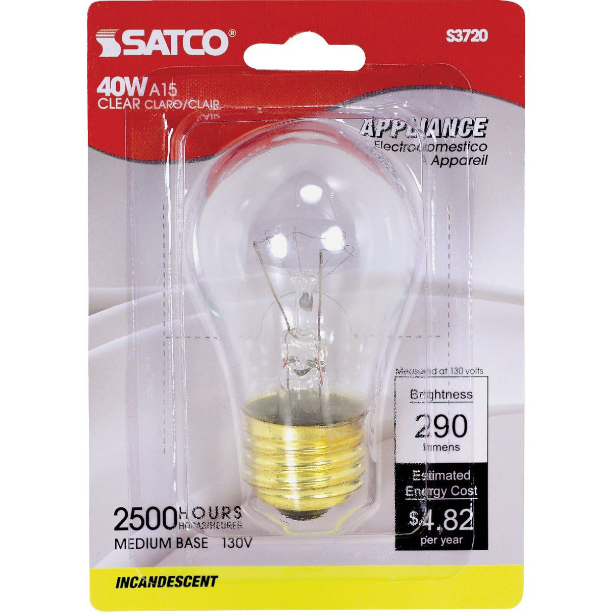 Satco 40W Clear Medium A15 Incandescent Appliance Light Bulb | Do it Best