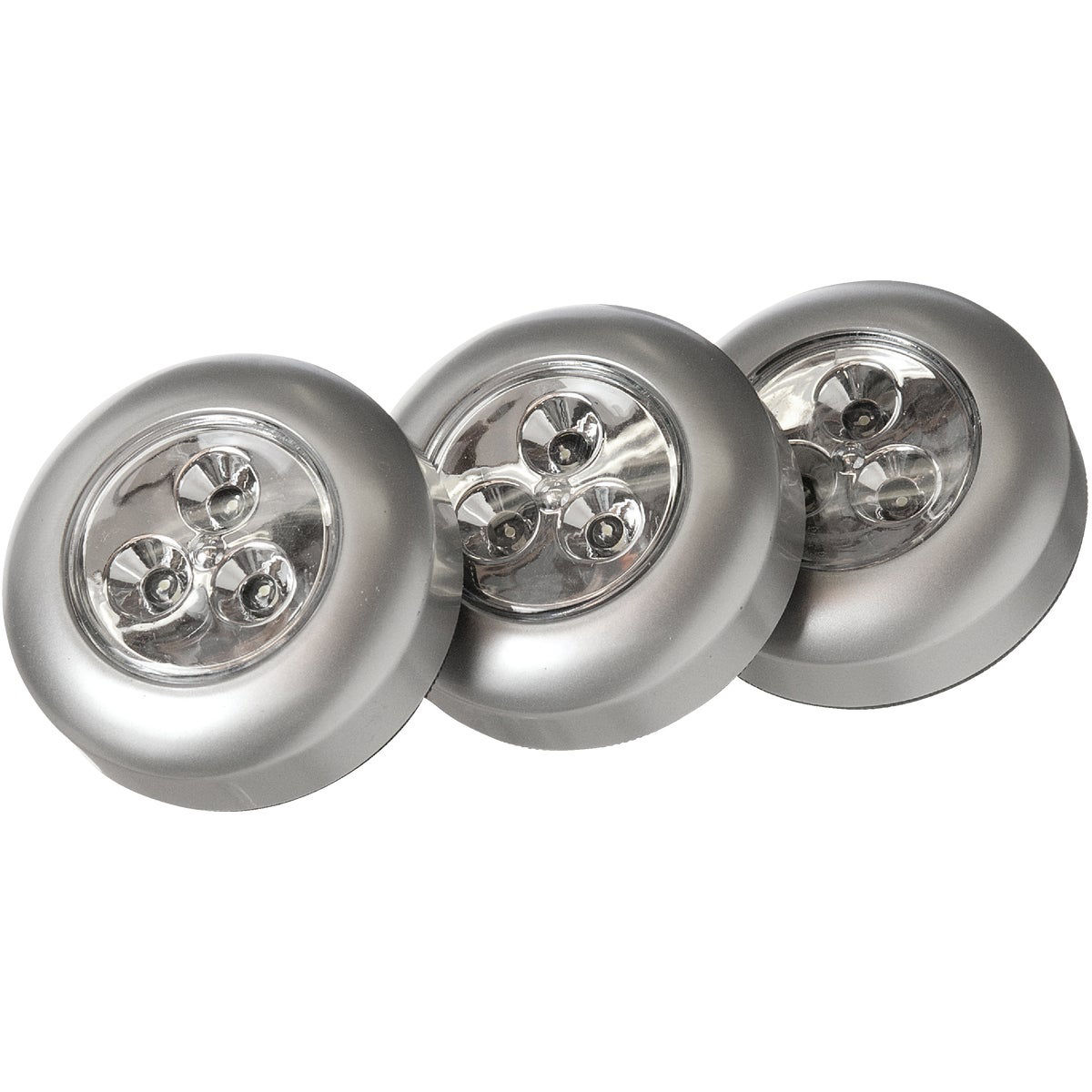 Light It 3-Bulb Silver LED Battery Tap Light (3-Pack) | Do it Best