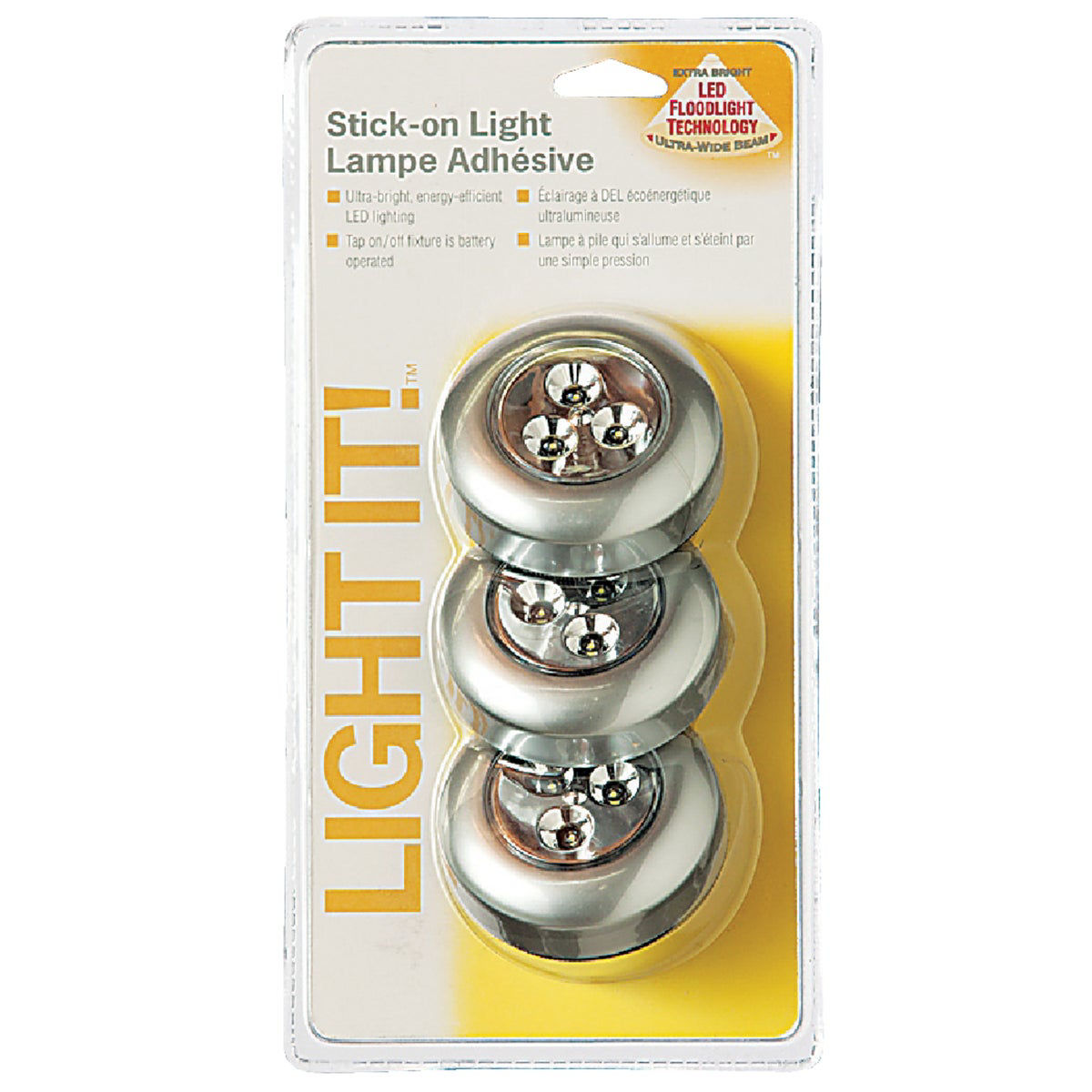 Light It 3-Bulb Silver LED Battery Tap Light (3-Pack) | Do it Best