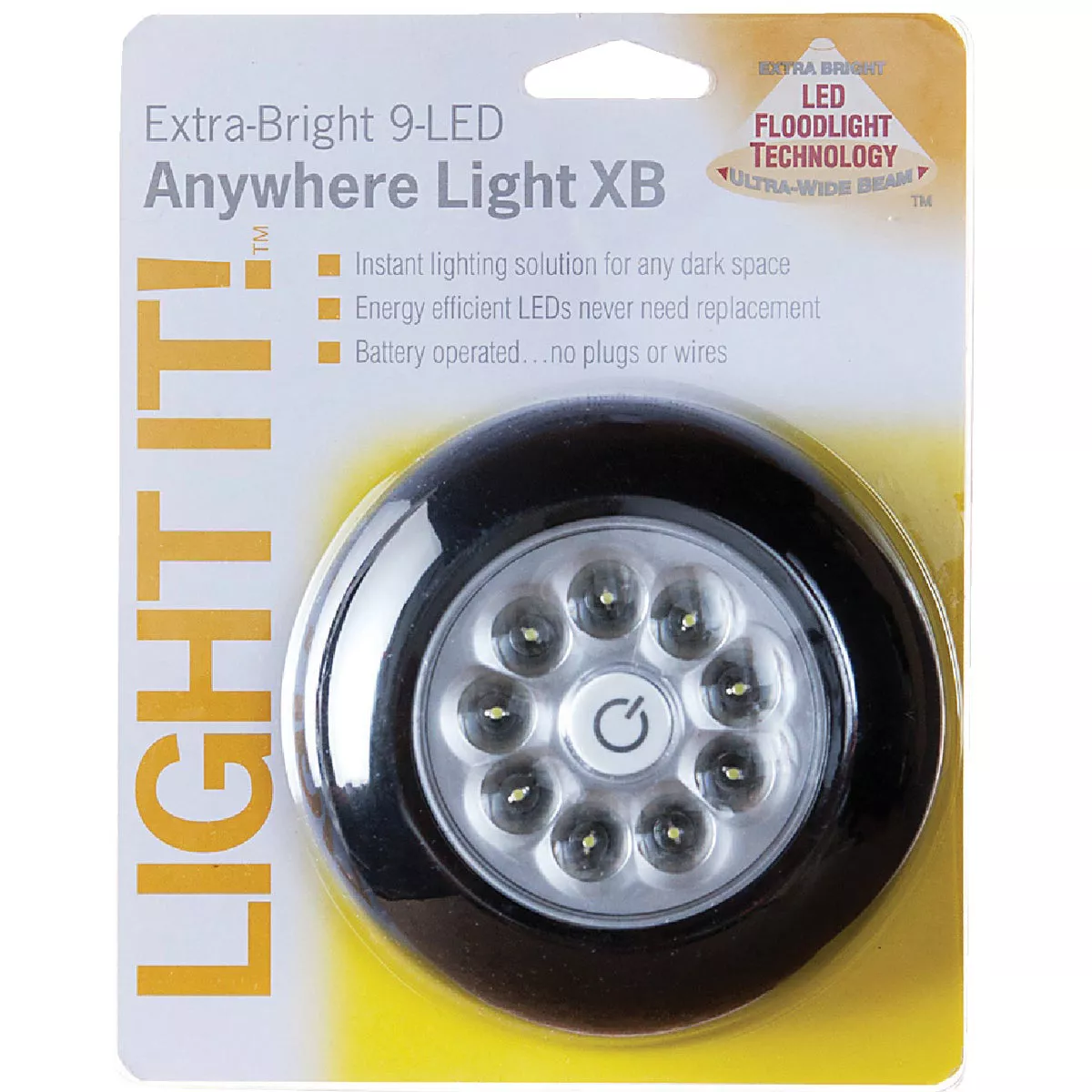 Light It 9-Bulb Black LED Battery Tap Light | Do it Best