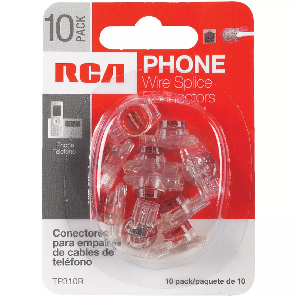 RCA Red Wire Splice Connector Phone Cord Coupler (10-Pack) | Do it Best