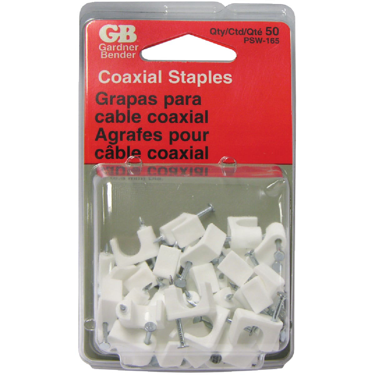 Gardner Bender 1/4 In. Plastic White Coaxial Staple (50-Count) | Do it Best