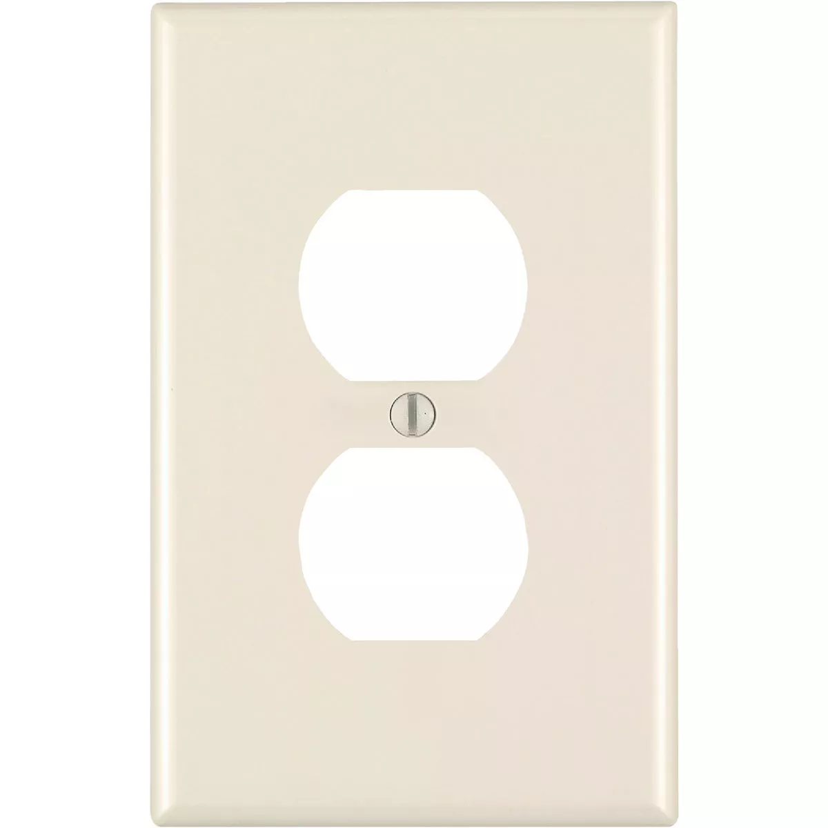 Leviton 1-Gang Smooth Plastic Oversized Outlet Wall Plate, Light Almond ...