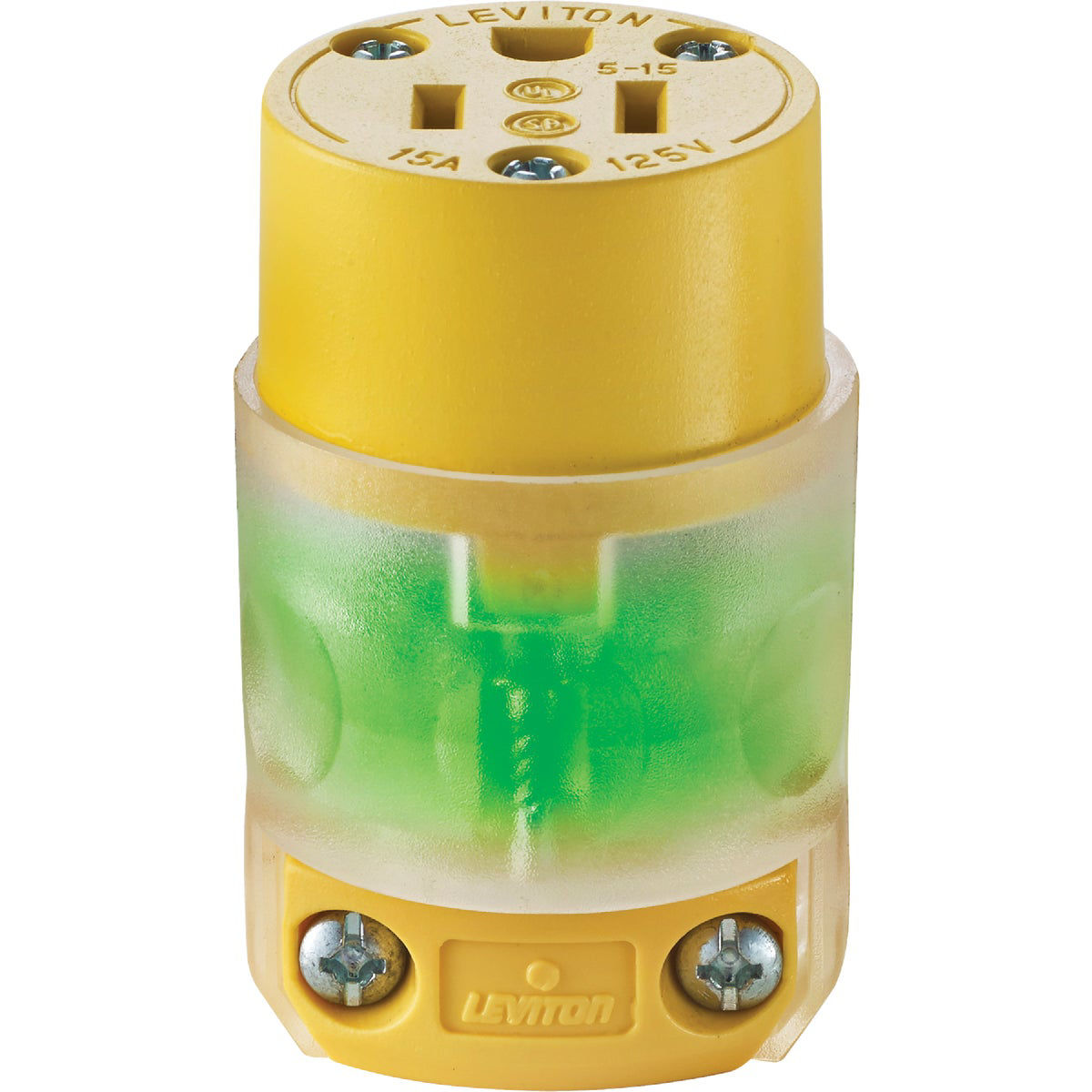 Leviton 15A 125V 3-Wire 2-Pole Illuminated Cord Connector | Do it Best