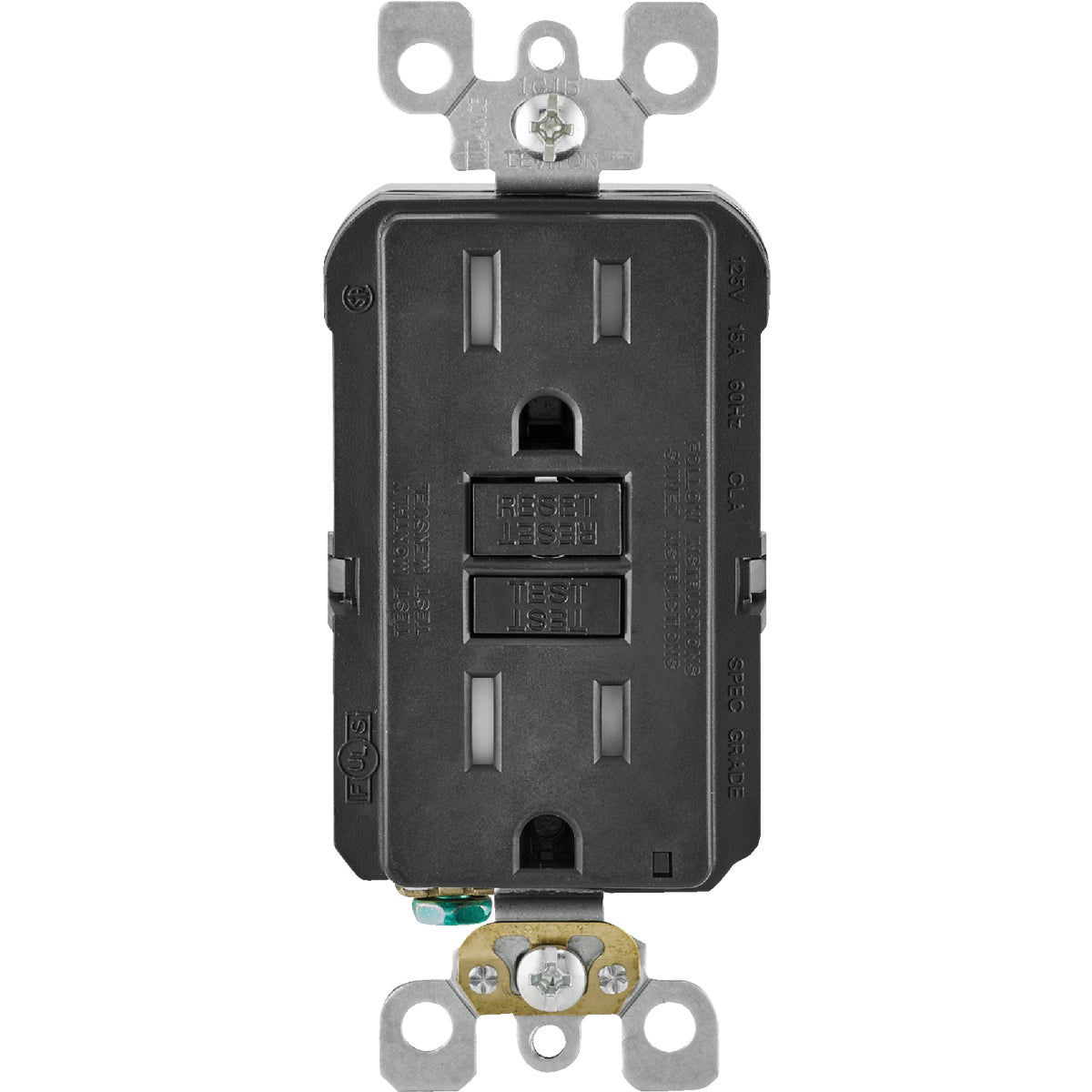 Leviton SmartlockPro Self-Test 15A Black Residential Grade Tamper ...