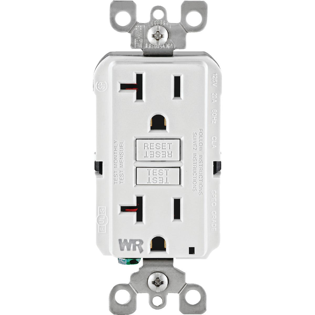 Leviton SmartlockPro Self-Test 20A White Residential Grade Tamper ...