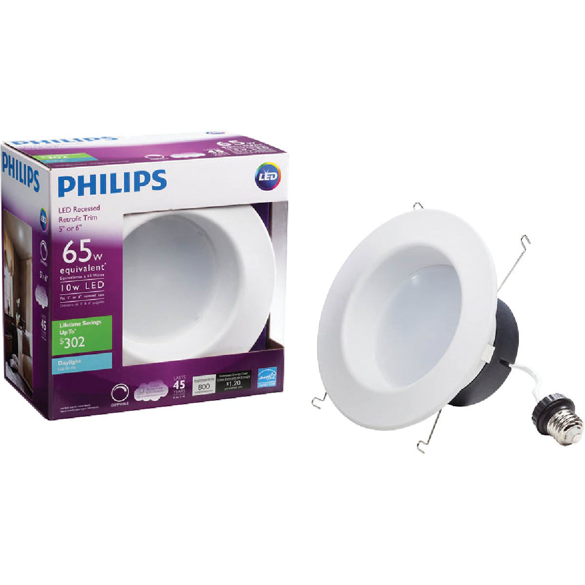 Philips 4 In. Retrofit Non-IC Rated White LED Recessed Light Kit | Do ...