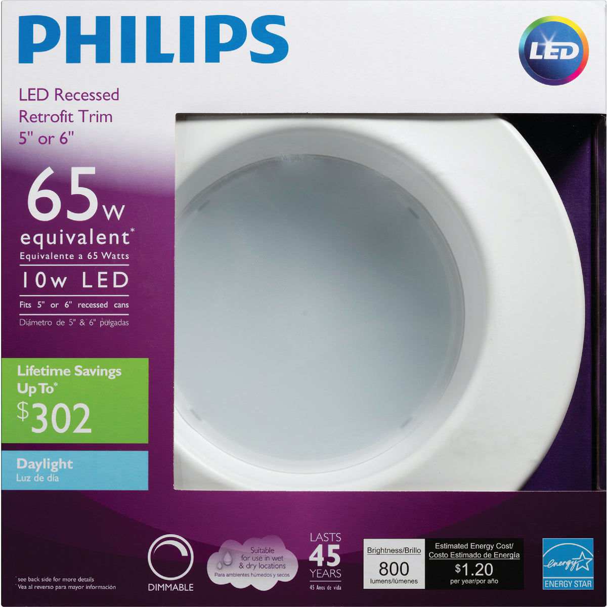 Philips 4 In. Retrofit Non-IC Rated White LED Recessed Light Kit | Do ...