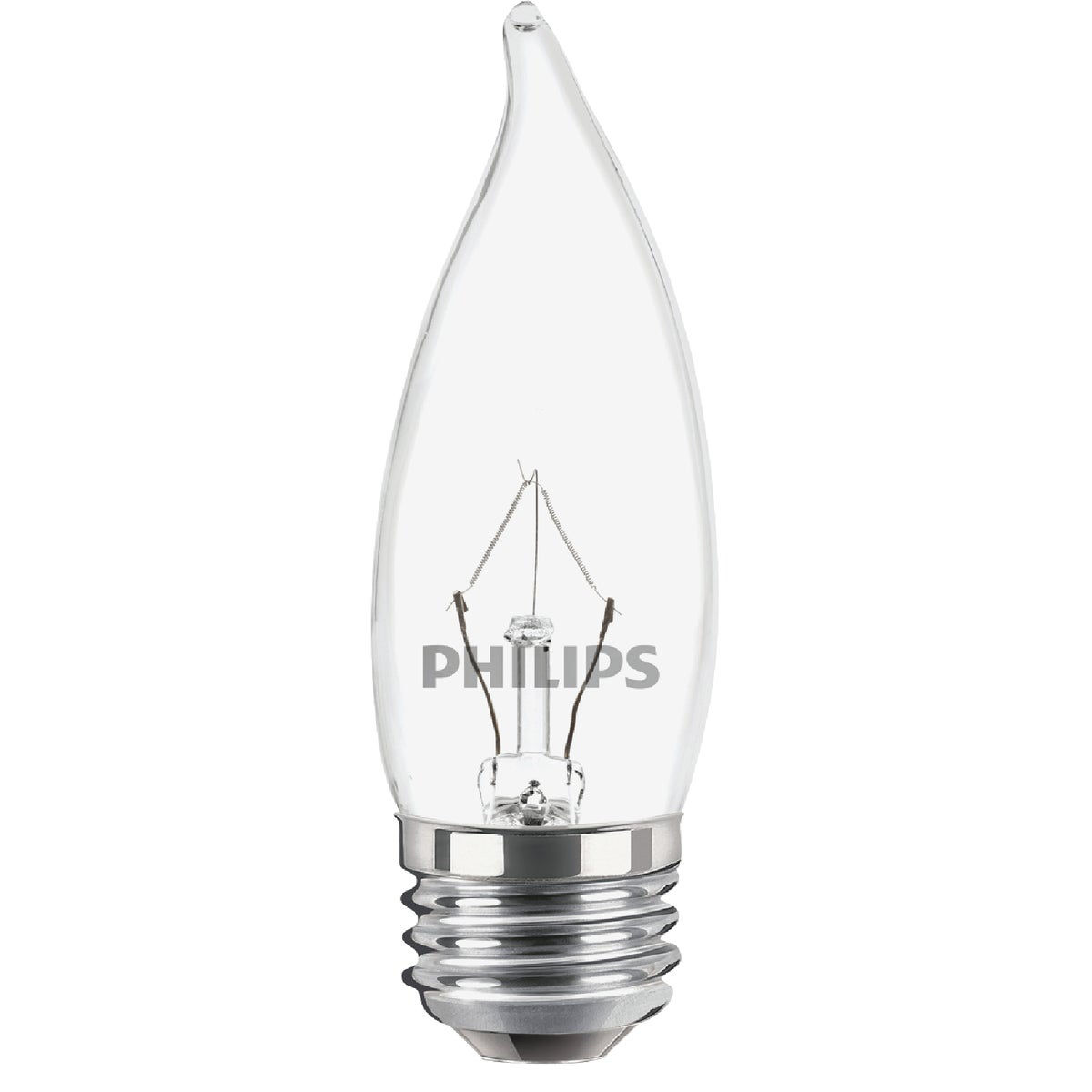 Philips DuraMax 40W Clear Medium BA9.5 Incandescent Bent Tip Light Bulb ...