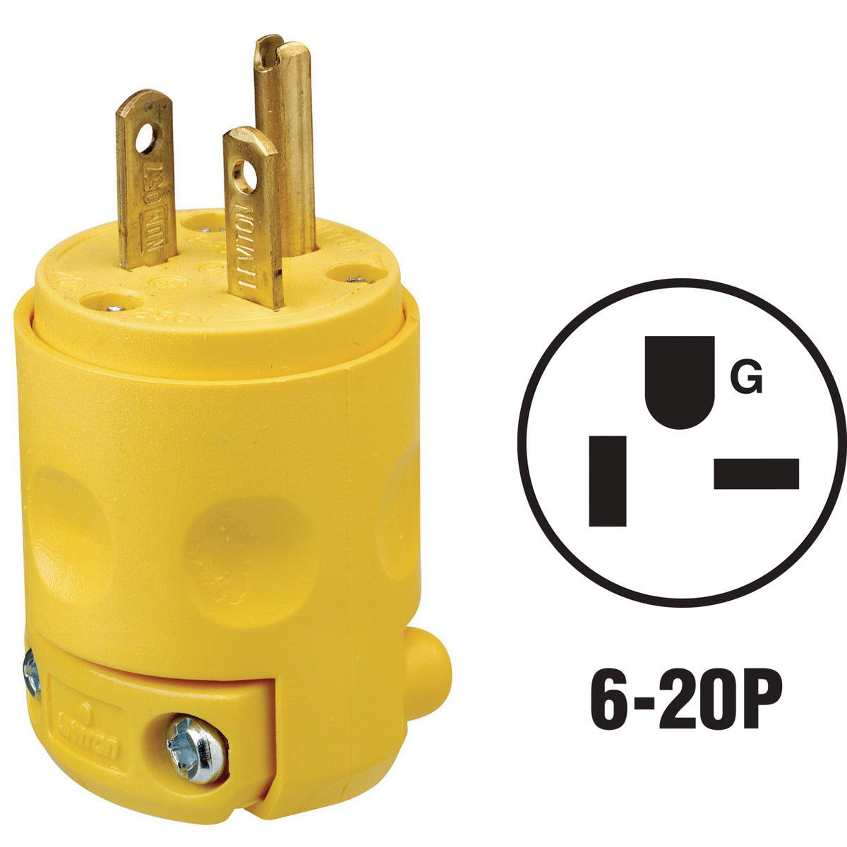 Leviton 20A 250V 3-Wire 2-Pole Commercial Grade Cord Plug | Do it Best