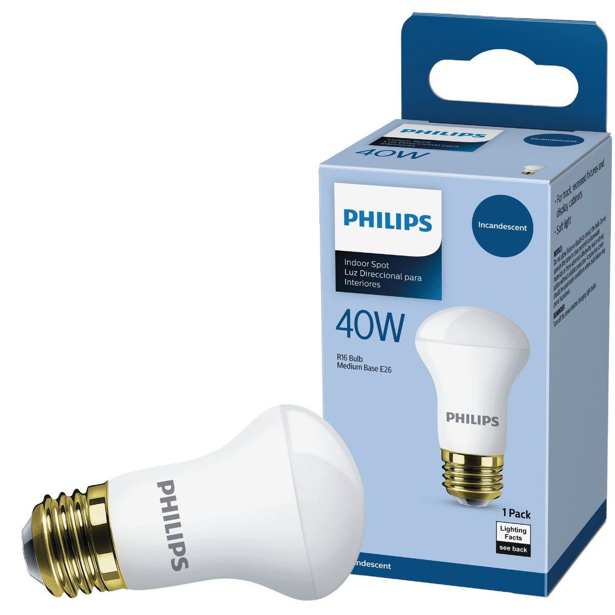 Philips 40W Clear Medium R16 Indoor Incandescent Mini Spotlight Light ...