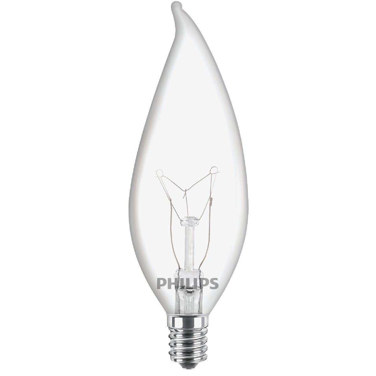 Philips DuraMax 40W Clear Candelabra BA9 Incandescent Bent Tip Light ...