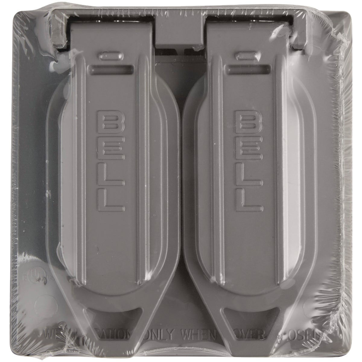 Bell 2-Gang Vertical Mount Die-Cast Metal Gray Weatherproof Outdoor ...