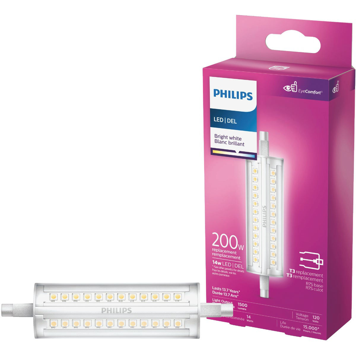 Philips 200W Equivalent Bright White T3 RSC Base LED Special Purpose ...